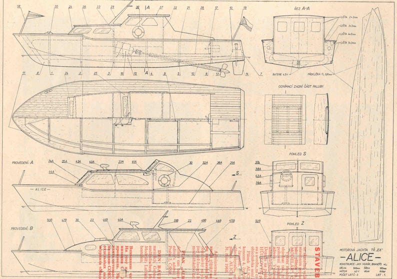 Alice Rc Boat-wooden Ship Model Assembly Plans: Build Your Own Historic ...