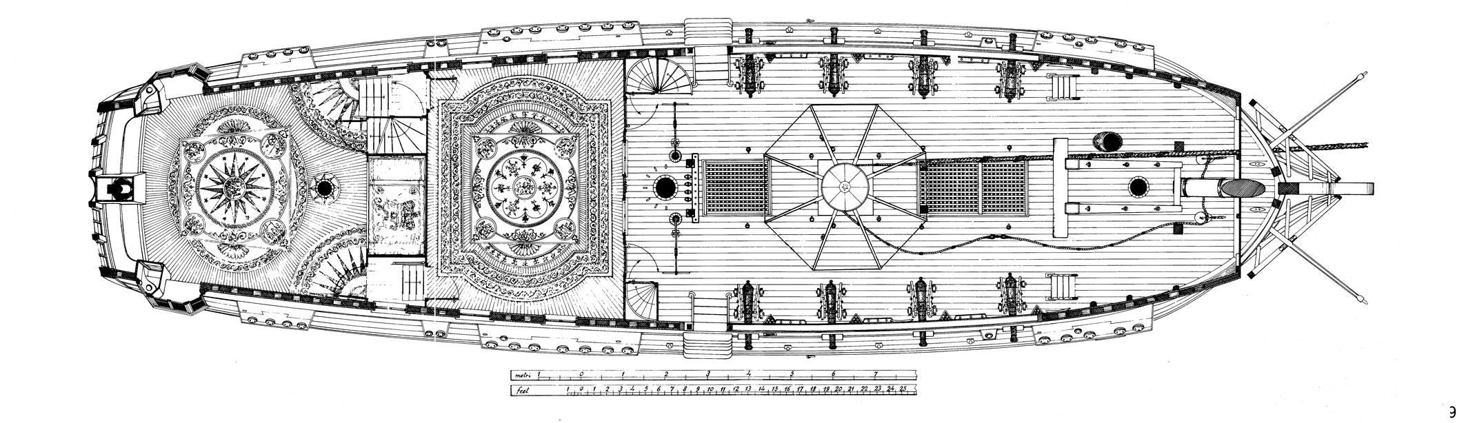 Yacht HMS Royal Caroline 1749 (ancre)- Wooden Ship Model Assembly Plans ...