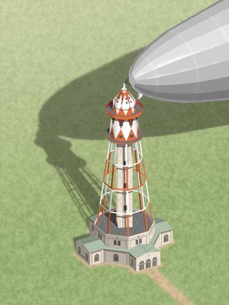 Papercraft Kit |mooring Mast Shen Model Kit | Detailed 3D Model Kit ...