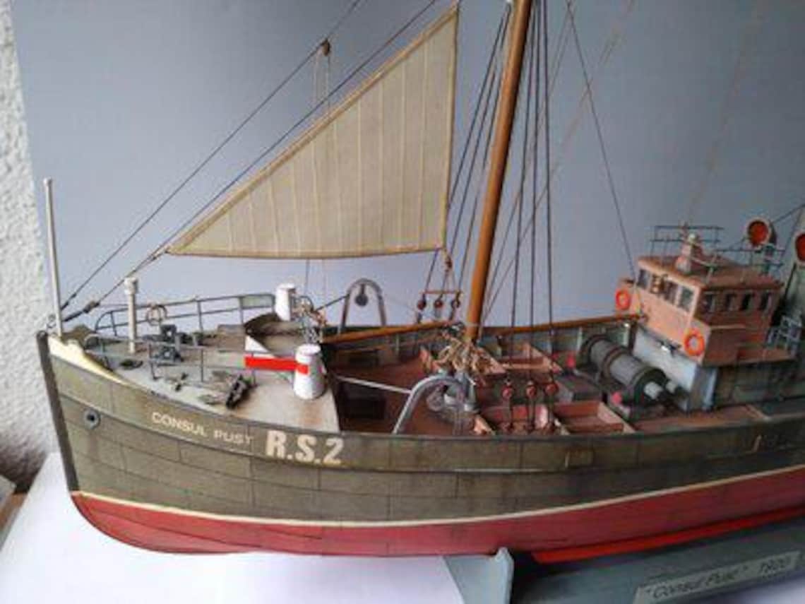 Consul Pust Fishing Cutter Model Plans – 1920 - 1/100 -wooden Ship ...