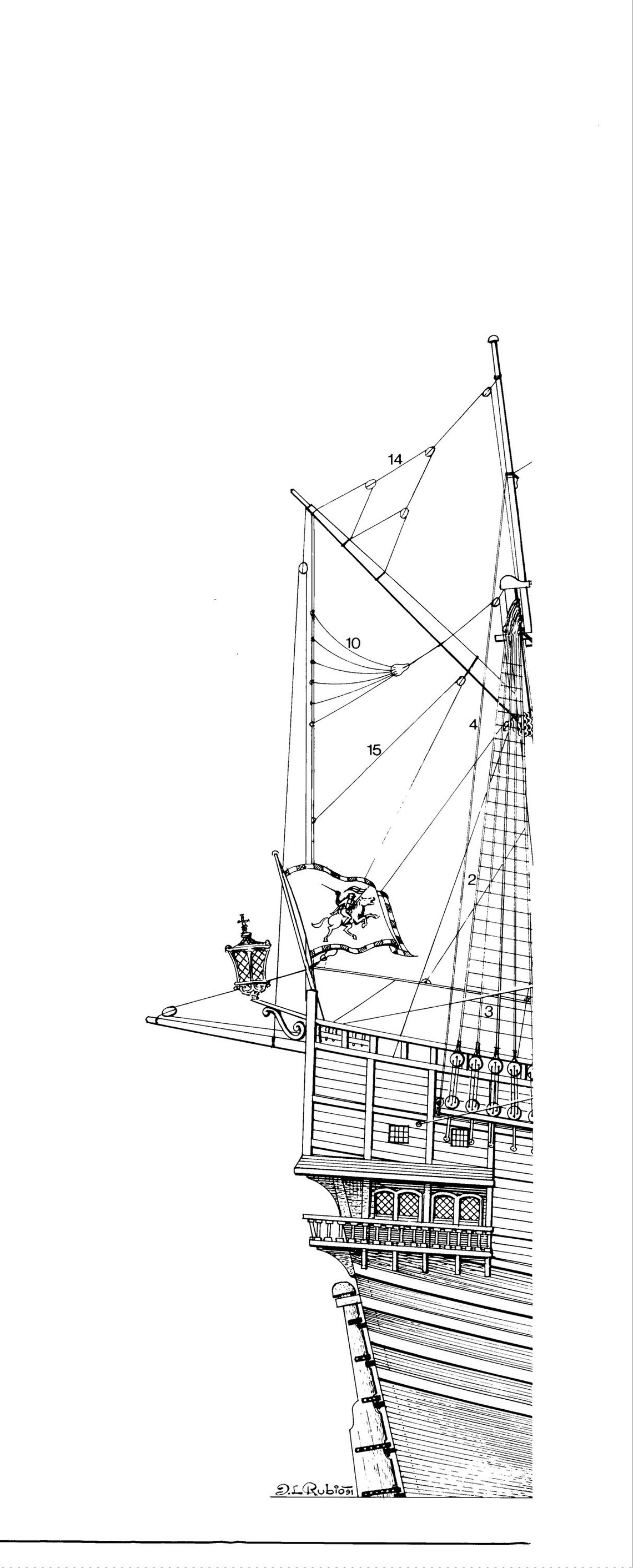 Galleon San Martin 1580 - Wooden Ship Model Assembly Plans: Build Your ...