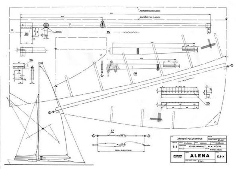 Alena Sailboat- Wooden Sailboat Model Assembly Plans: Build Your Own ...
