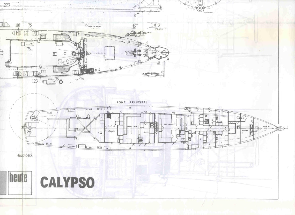 Calypso - 1/150 - Wooden Ship Model Assembly Plans: Build Your Own ...