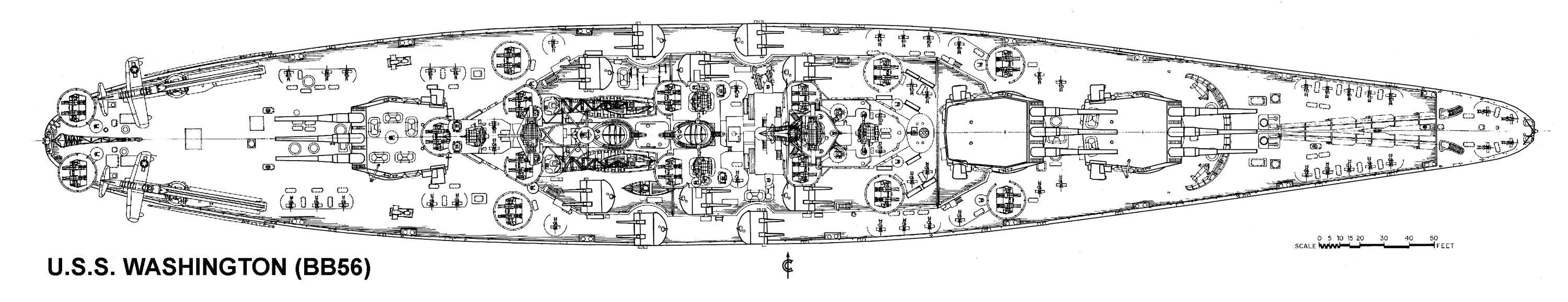 USS Washington BB56 Battleship - DIY Wooden Ship Model Plans (digital ...