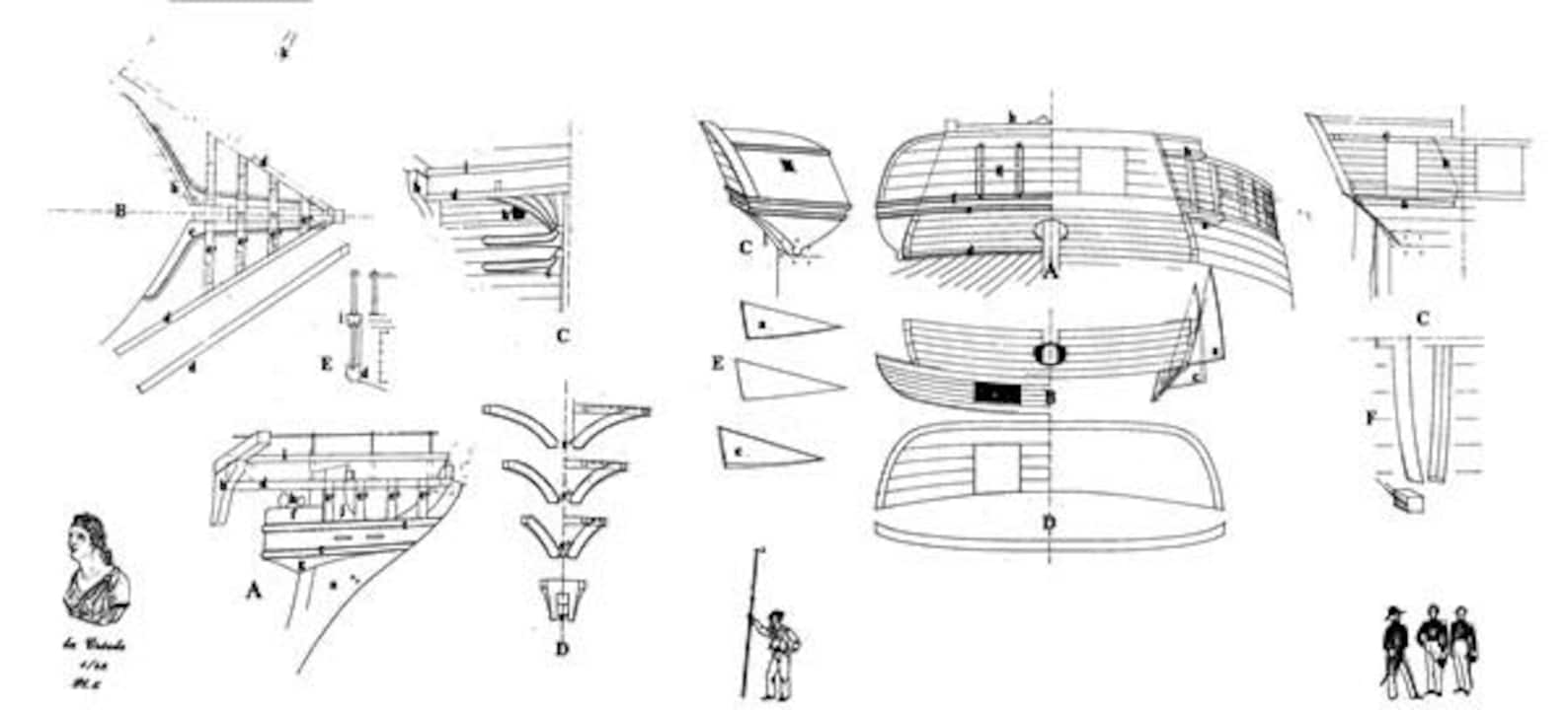 La Creole (ancre)-wooden Ship Model Assembly Plans: Build Your Own ...