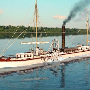 Nort River Steamboat Clermont -wooden Ship Model Assembly Plans: Build ...