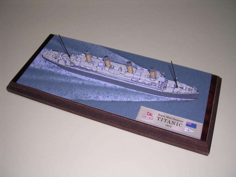 Titanic 3D Ship Model Papercraft Kit – DIY Historical Decor (PDF Plans ...