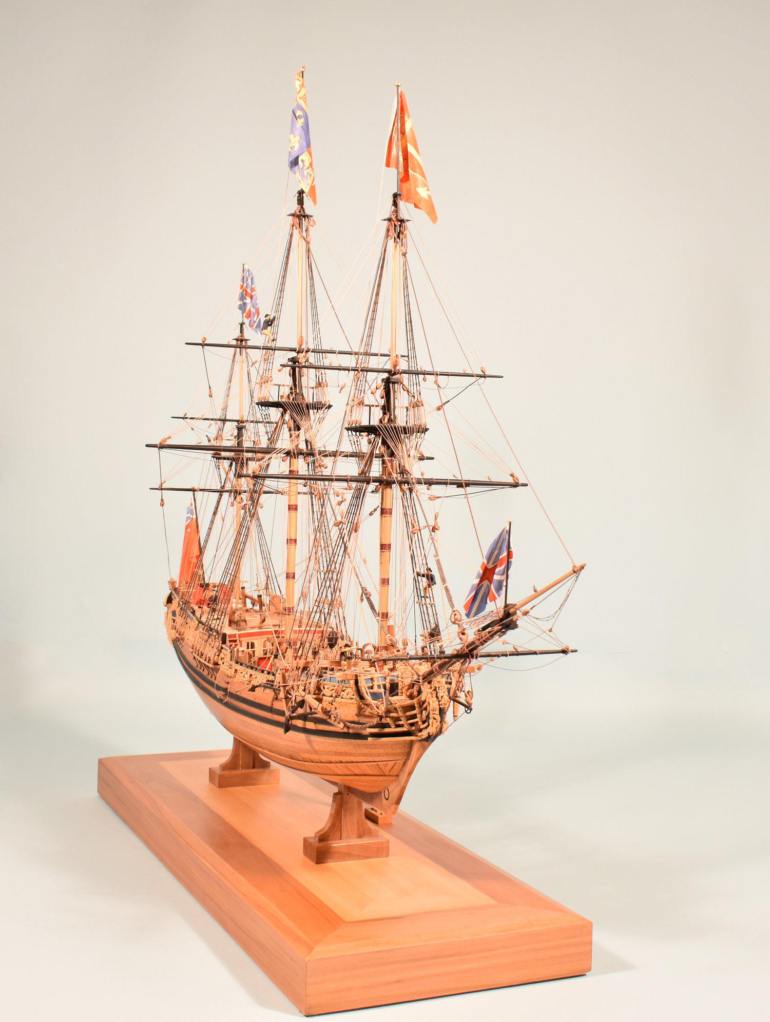 Yacht HMS Royal Caroline 1749 (ancre)- Wooden Ship Model Assembly Plans ...