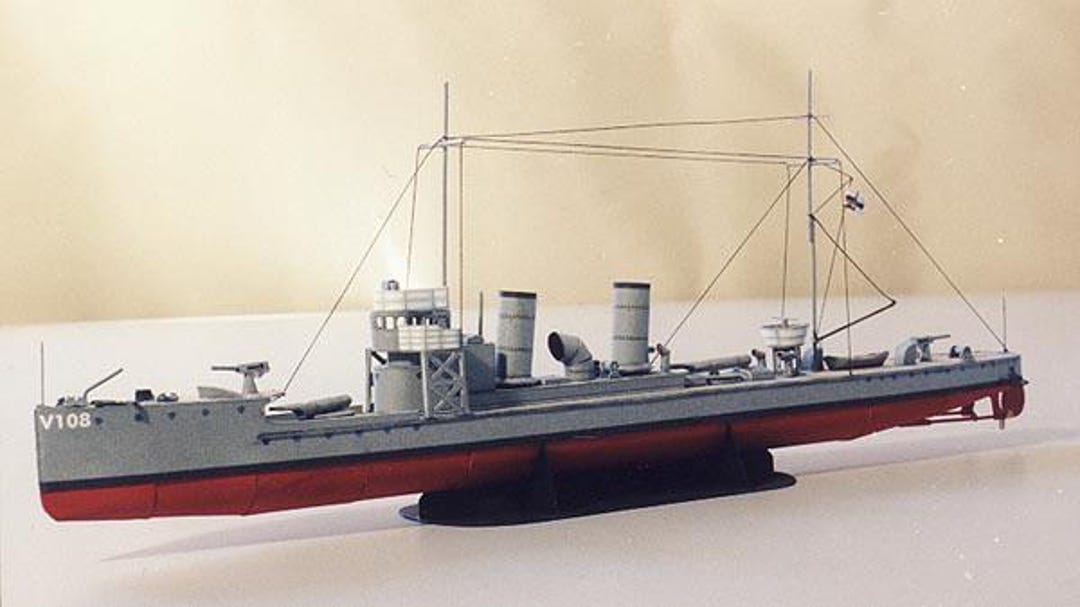 Papercraft Kit- V108 Torpedo Boat - 3D Ship Model | 3d Paper Model ...