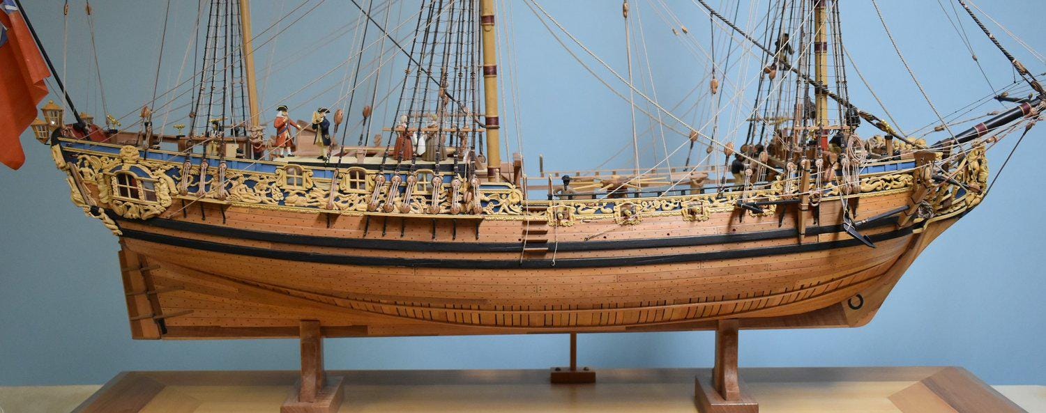 Yacht HMS Royal Caroline 1749 (ancre)- Wooden Ship Model Assembly Plans ...