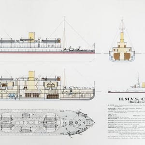 Papercraft Kit - HMVS Cerberus - 3D Ship Model | 3d Paper Model ...