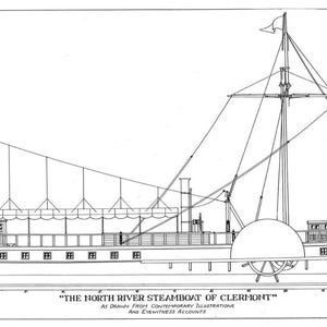 Nort River Steamboat Clermont -wooden Ship Model Assembly Plans: Build ...