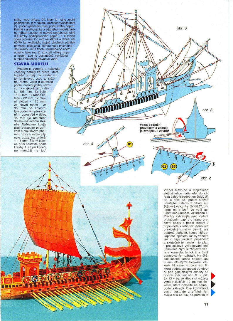 Roman Galley Papercraft Kit – 3D Ship Model (PDF Plans) - Etsy