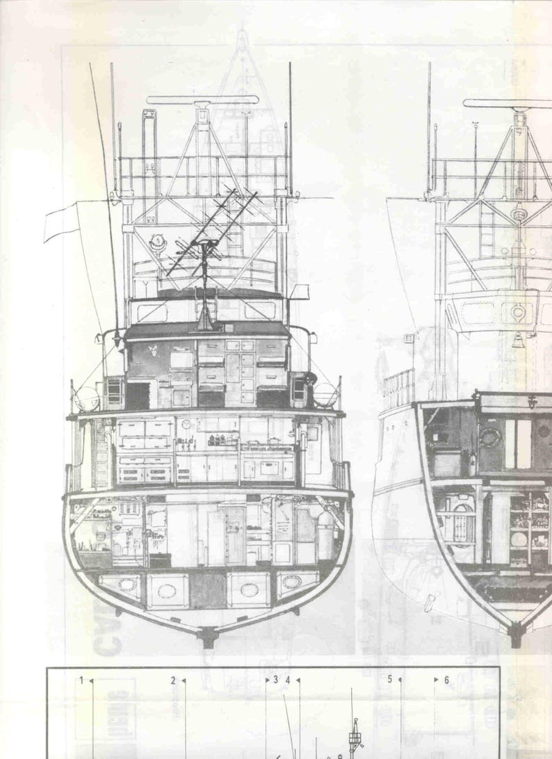 Calypso - 1/150 - Wooden Ship Model Assembly Plans: Build Your Own ...