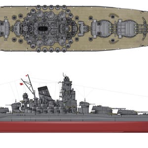 Papercraft Kit- Battleship Yamato - 3D Ship Model | 3d Paper Model ...