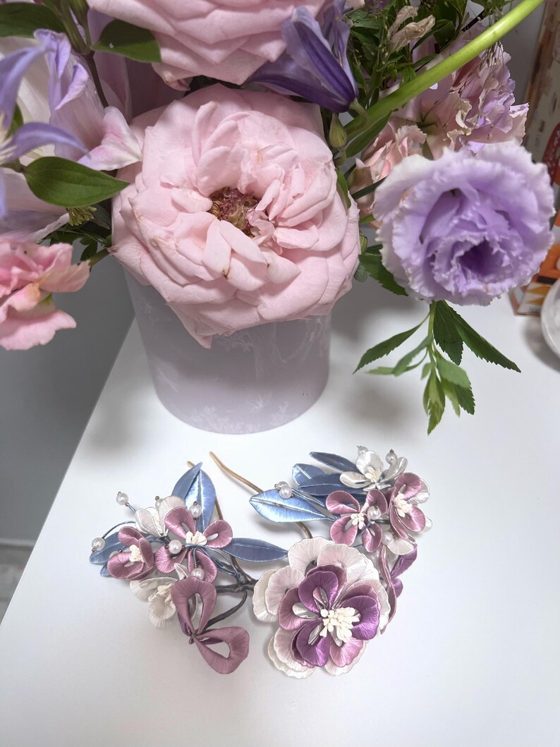 Handmade Flower Hair Stick Hair Pin, Hair Accessories Gift for Her ...