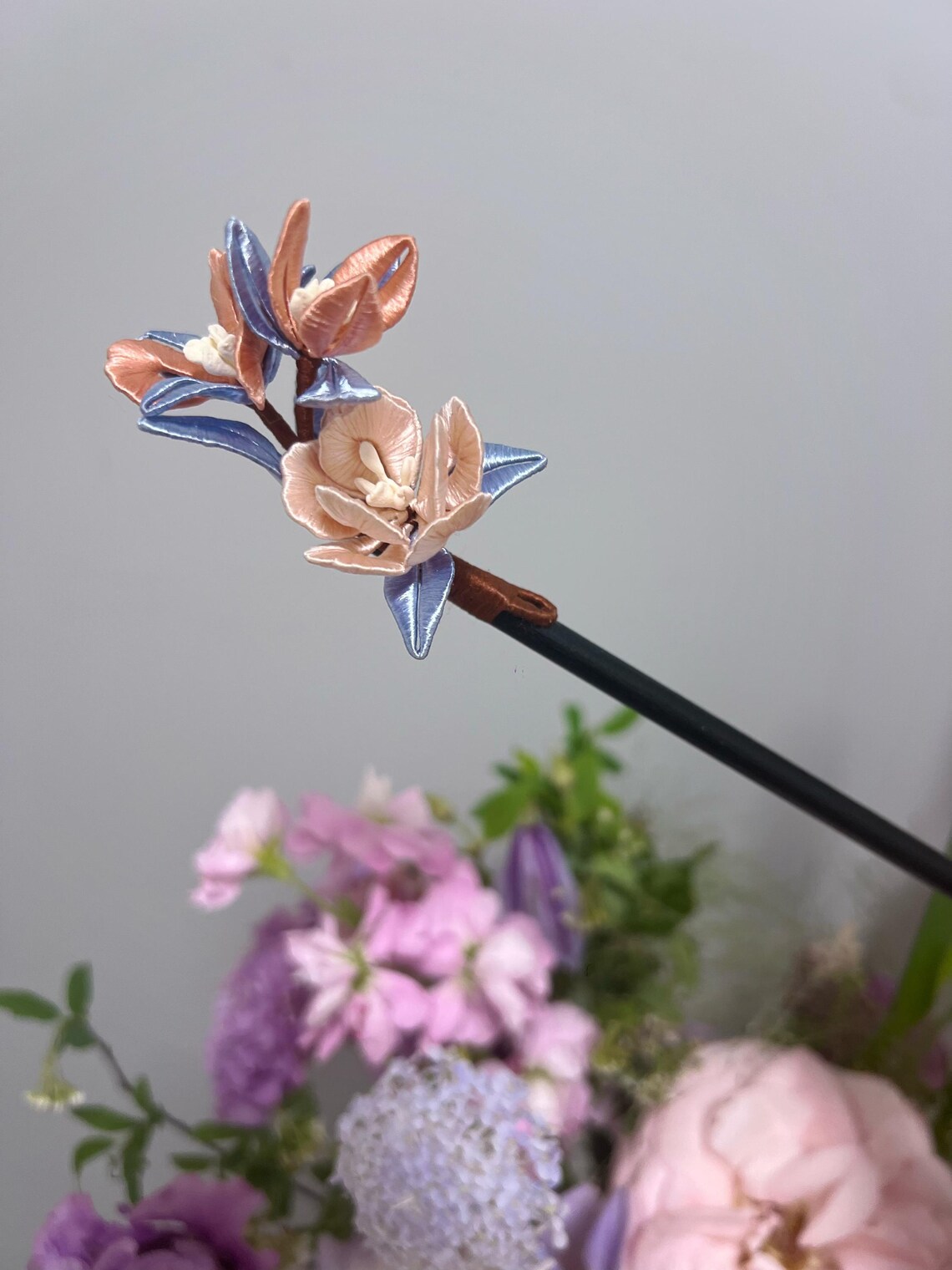 Handmade Flower Hair Stick Hair Pin, Hair Accessories Gift for Her ...