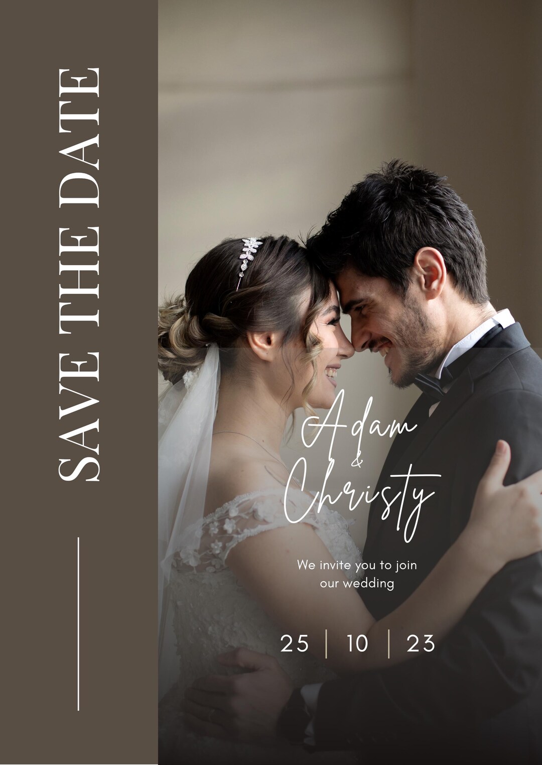 Minimalist Wedding Invitation Template - Customizable Digital Design - Etsy