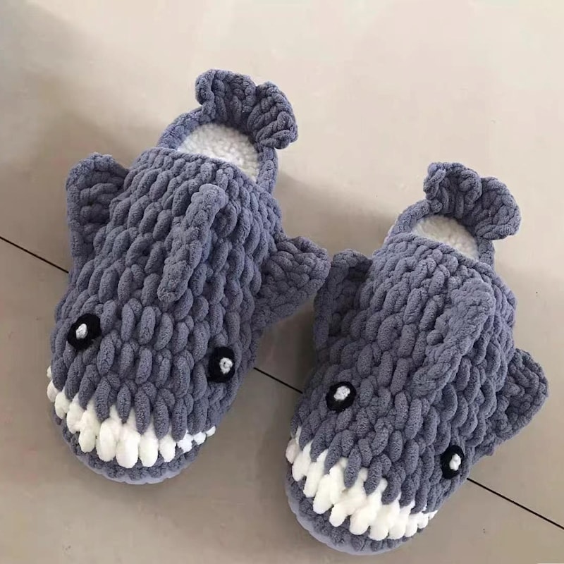 Shark Slippers - Etsy