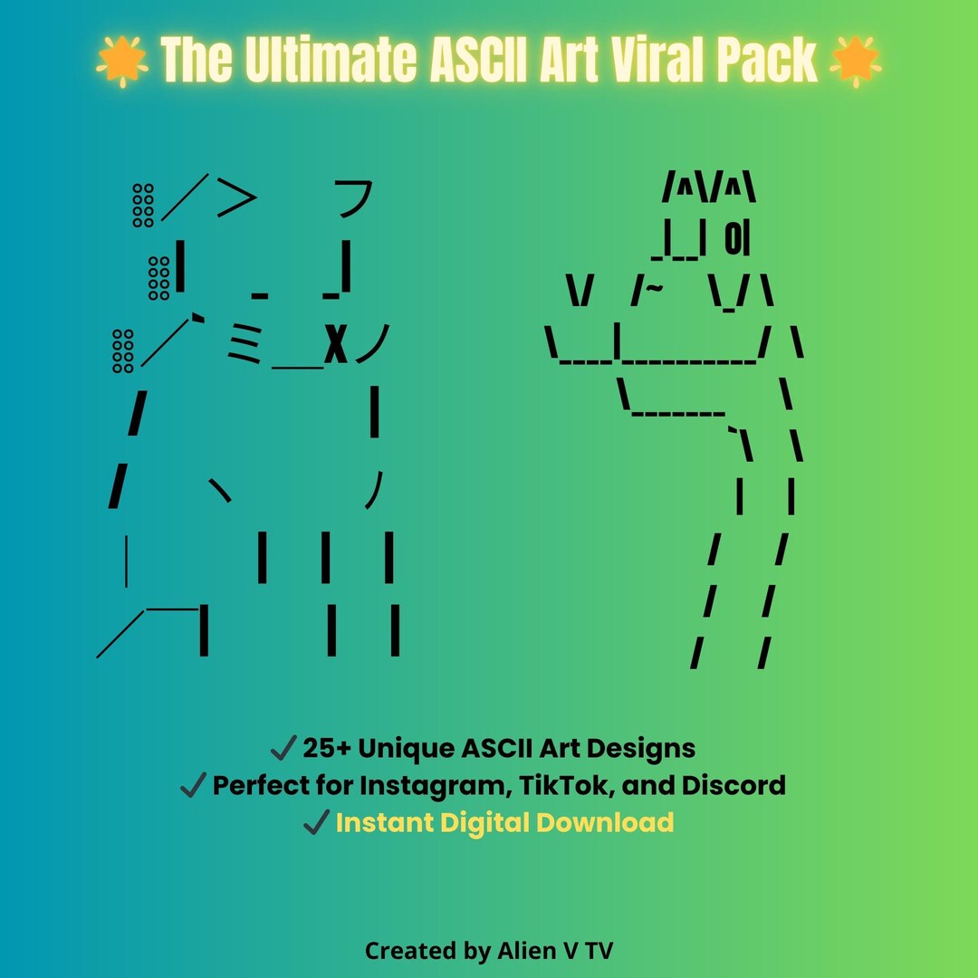 Viral ASCII BUNDLE - Etsy