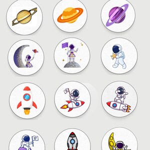 Space-themed Reward Stickers for Kids | Printable Outer Space Stickers ...