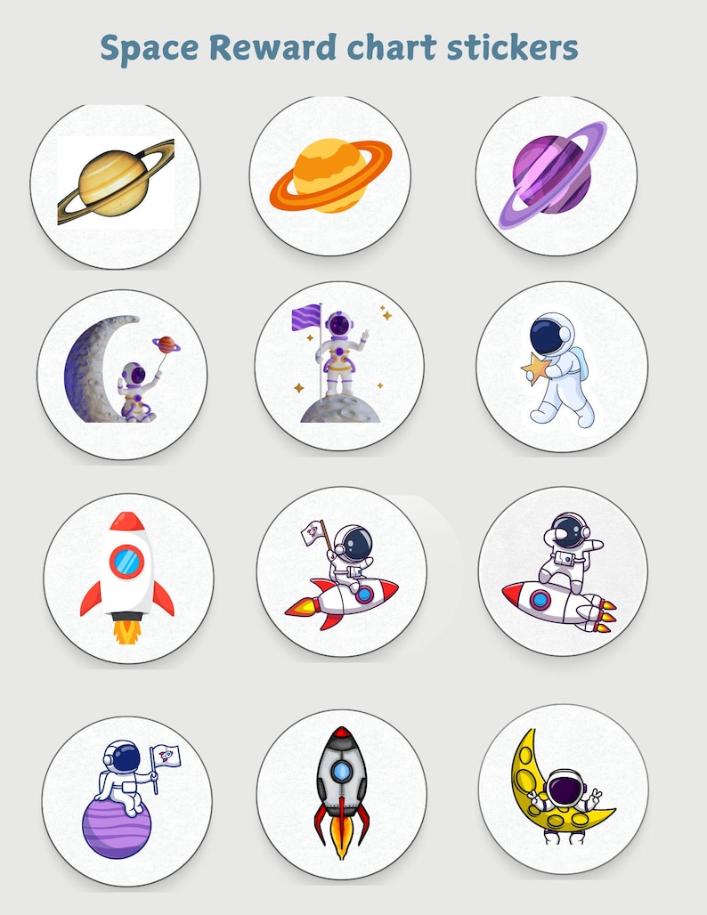 Printable Space Reward Chart for Kids – Galaxy Chore & Behavior Tracker ...