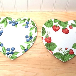 Berry Collection Porcelain Plates Dessert Heart Plates Farmhouse ...