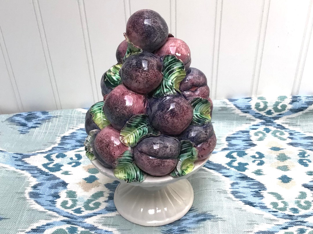 Italian Capodimonte Plum Topiary Tree - Etsy