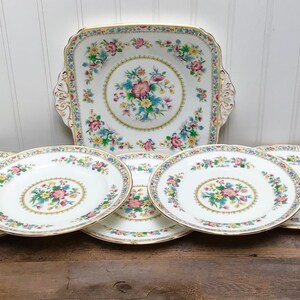 Foley China made in England Square Cake Plate and Dessert | Etsy