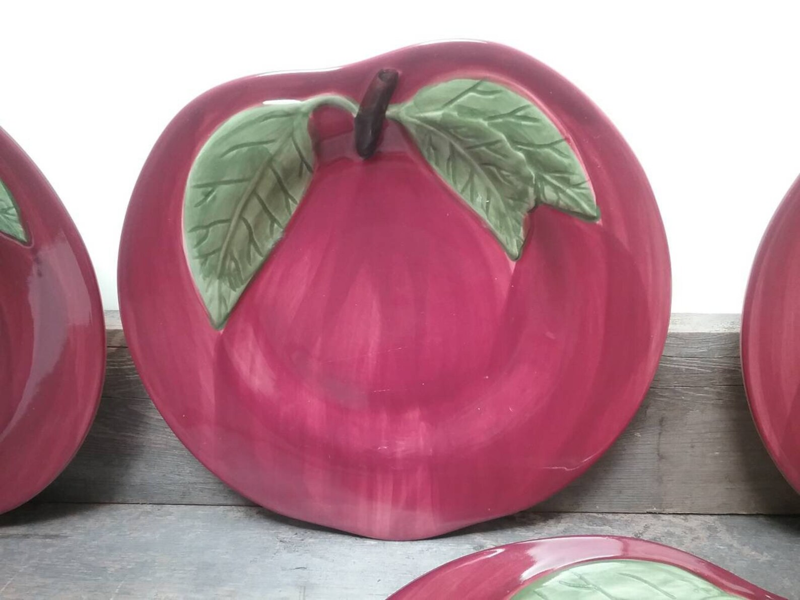 Franciscan Apple Shape Plates Set of 4 Rare Apple Red Apple - Etsy