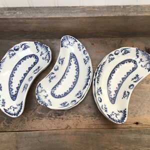 Rare Flow Blue Bone Dishes Set of Six Circa 1800s by J G - Etsy