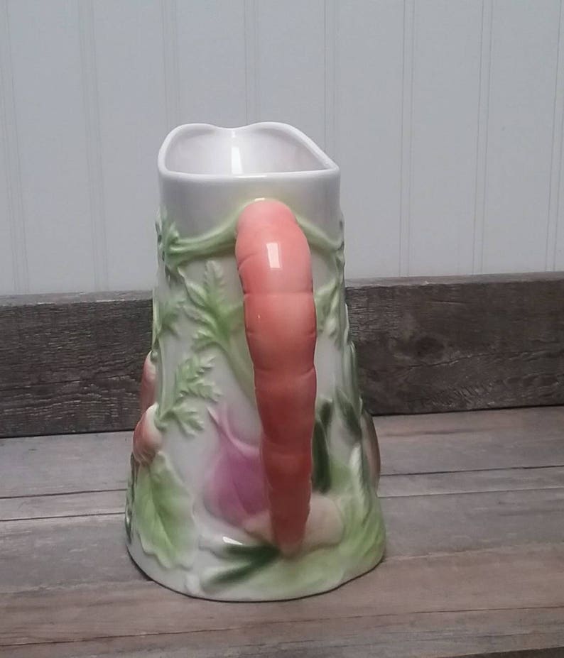 Beautiful Vintage Vegetable Majolica Pitcher Farmhouse Kitchen - Etsy