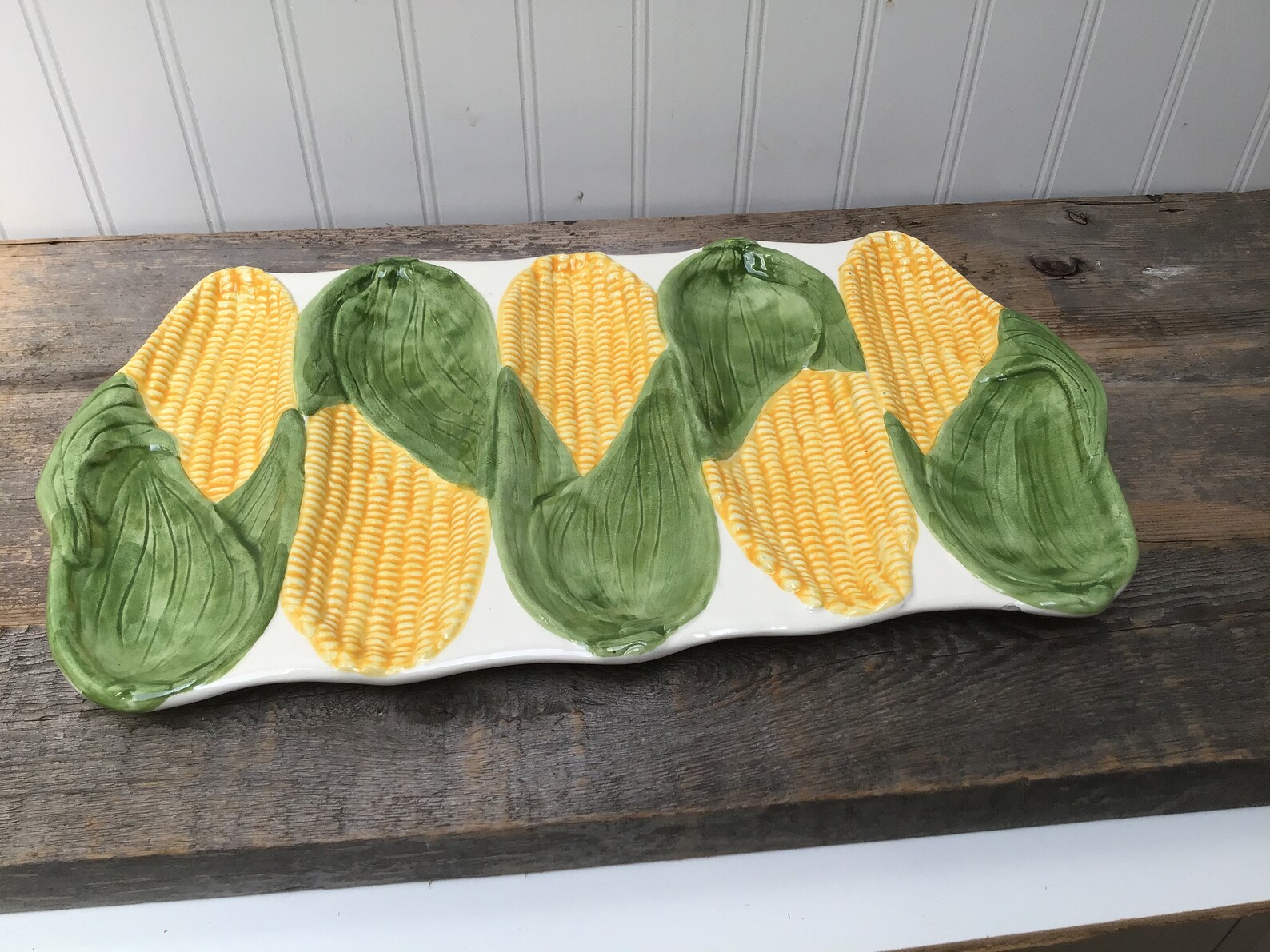 Corn Plate Divided for Five Ears of Corn Made in Portugal | Etsy