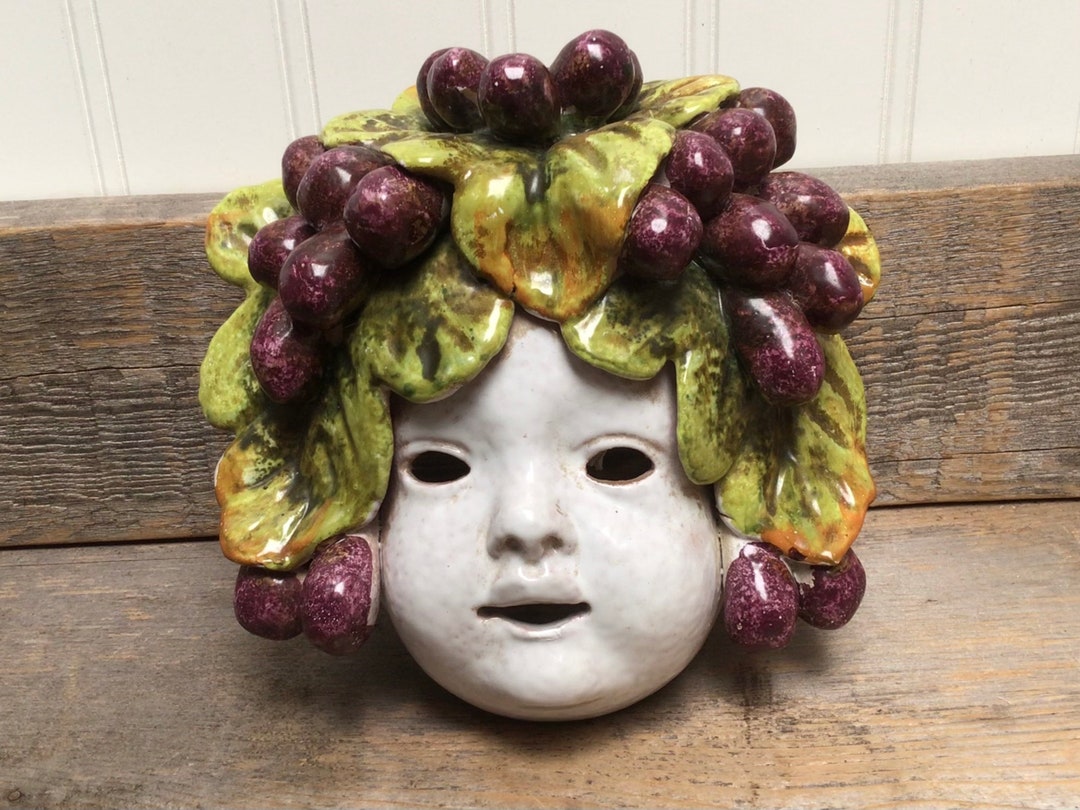 Italian Bacchus Mask Wine God Vintage Italian Collectible - Etsy