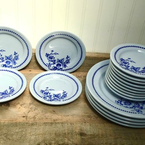 Buffalo China Small Blue Floral Design Plates to Use as Appetizer or ...