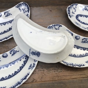 Rare Flow Blue Bone Dishes Set of Six Circa 1800s by J G - Etsy