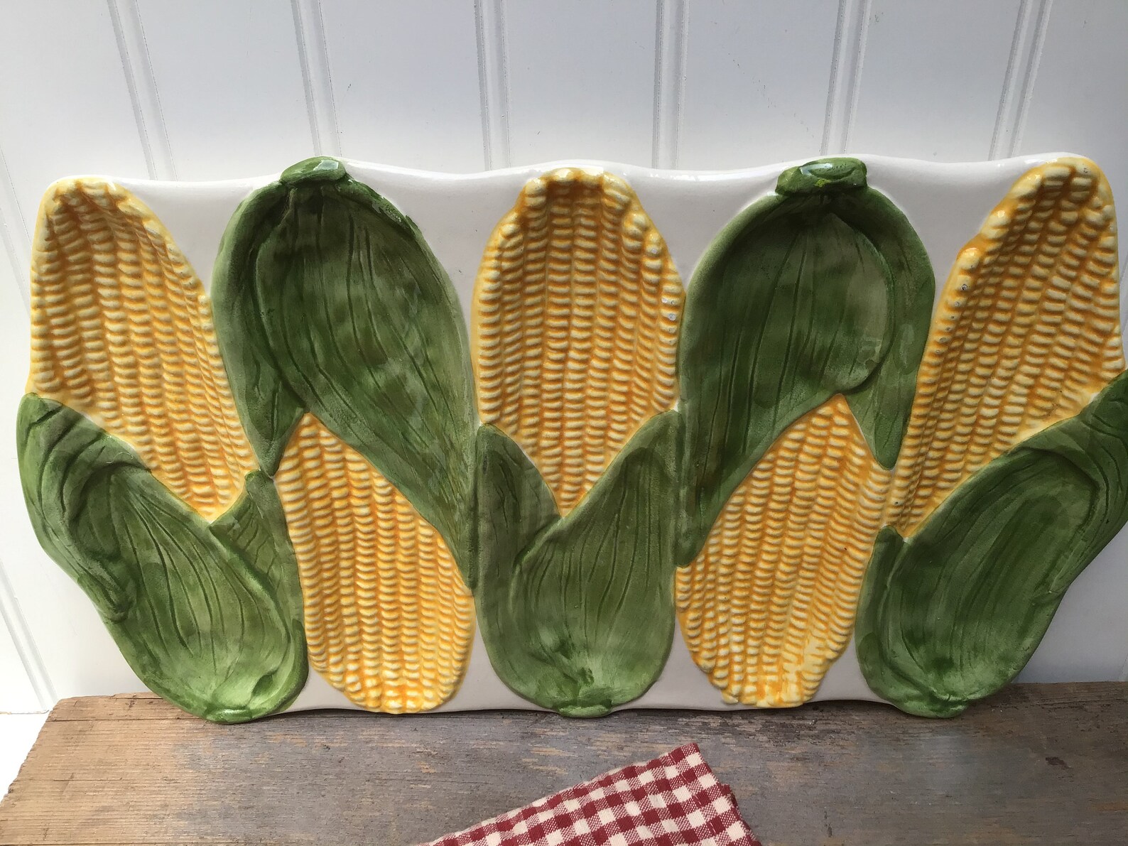 Corn Plate Divided for Five Ears of Corn Made in Portugal | Etsy