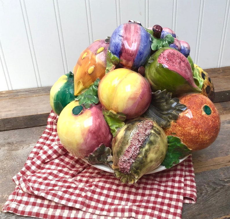 Majolica Passion Fruit Basket Made in Italy - Etsy