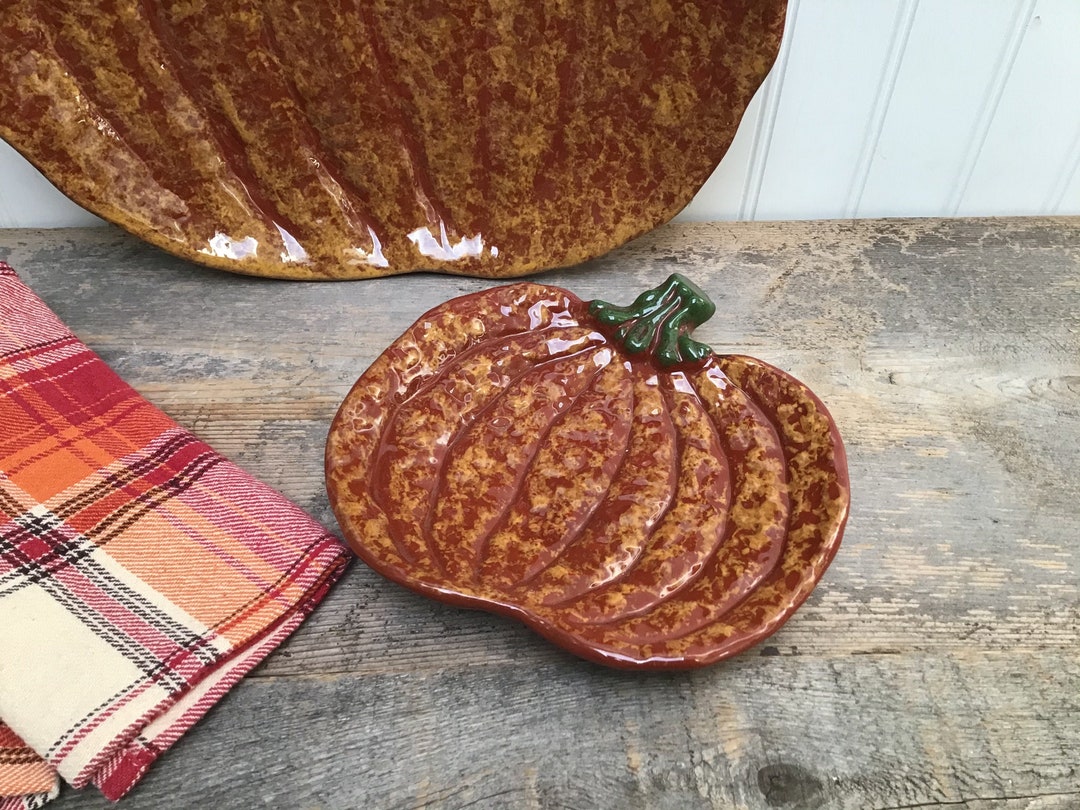 Tennessee Clayworks Smaller 7 Redware Pumpkin Pottery Plate - Etsy