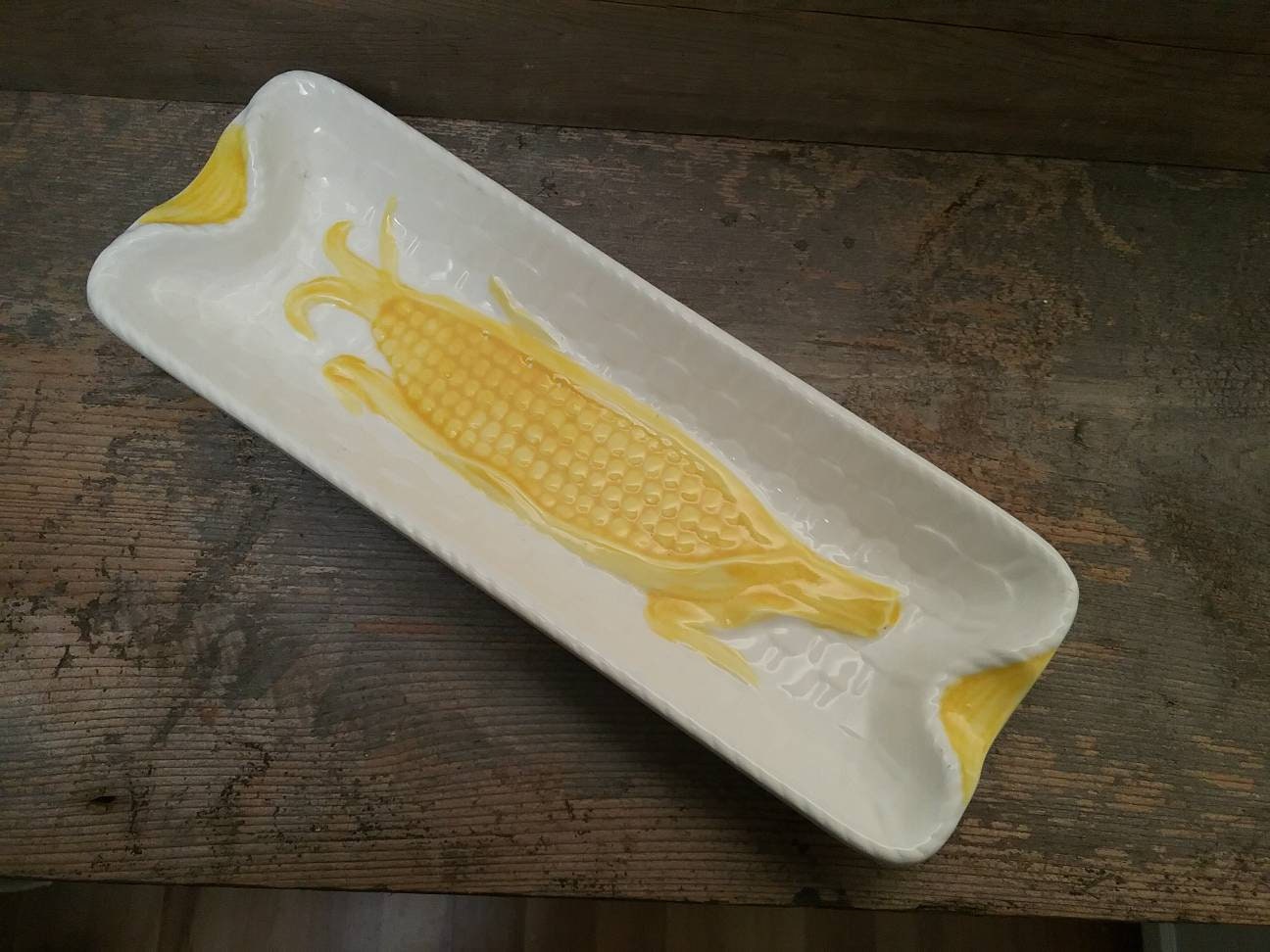 Vintage Majolica Corn Cob plates Set of four mismatched corn | Etsy