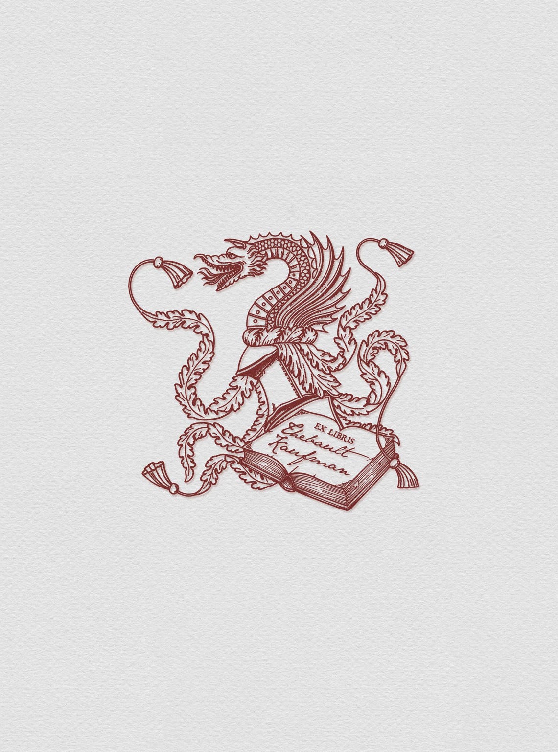 Personalized Book Stamp BookLover Gift Gothic Ex Libris Bookplate ...