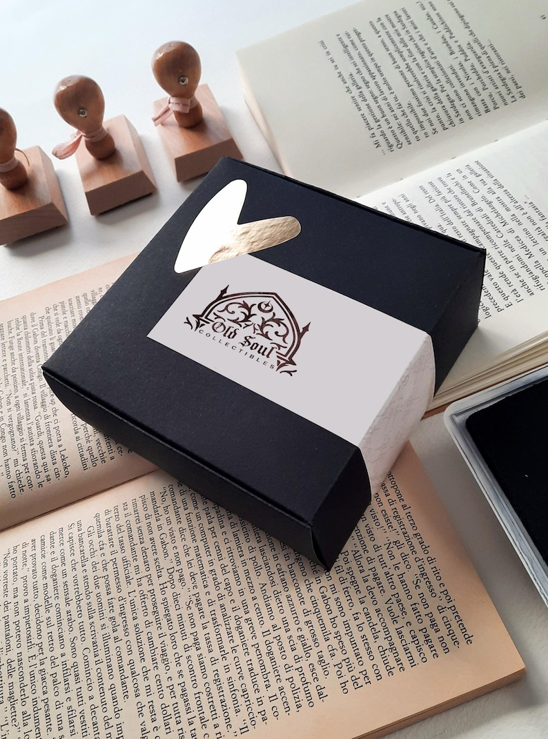 Sello de libro personalizado con ventana medieval, regalo para amantes ...