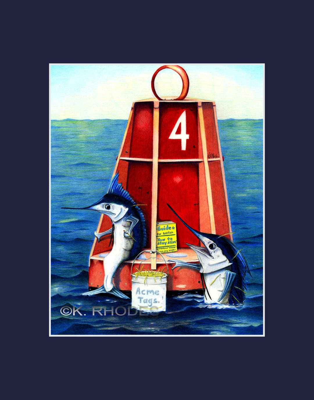 Mornin' Sam, Mornin' Ralph Billfish marlins etiquetas en el Buoy Print ...
