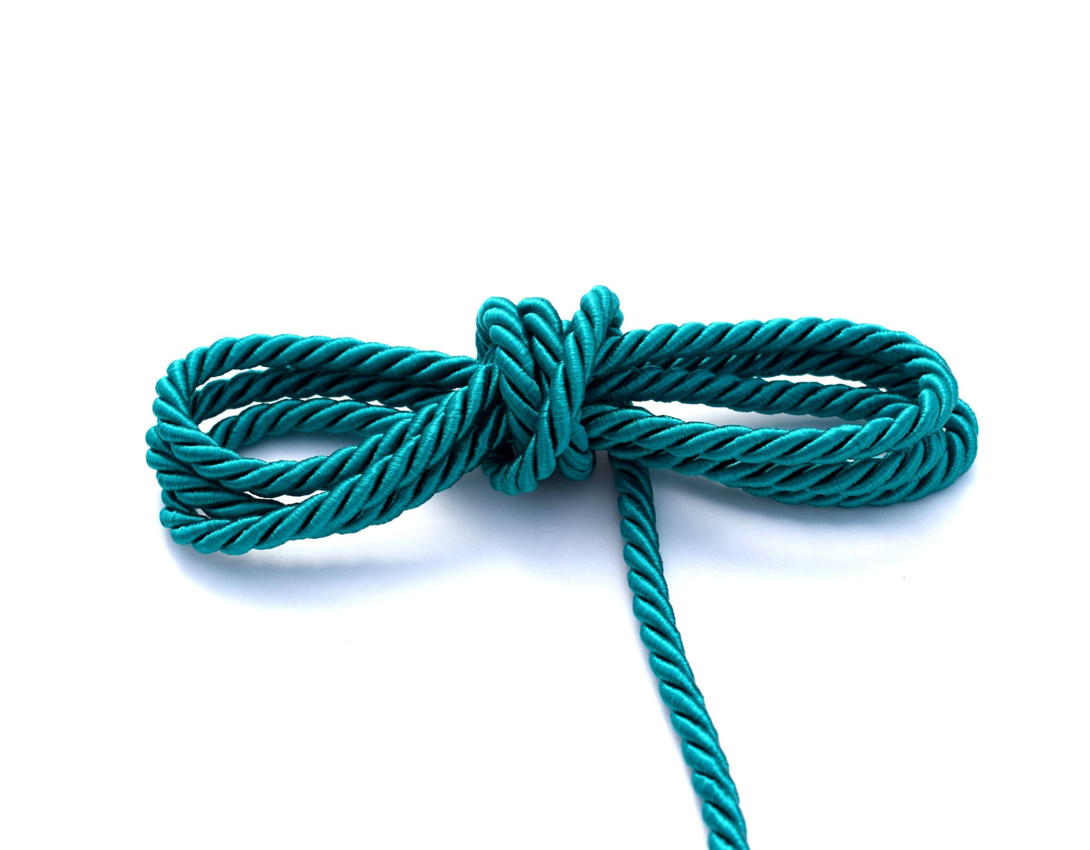 5mm Teal Silk Cord Teal Twisted Cord 5mm Colored Rope Teal - Etsy