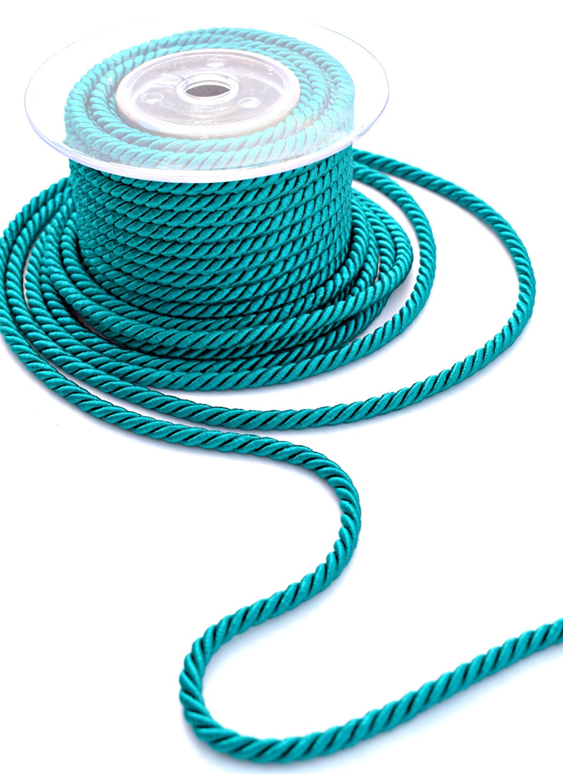 5mm Teal Silk Cord Teal Twisted Cord 5mm Colored Rope Teal - Etsy