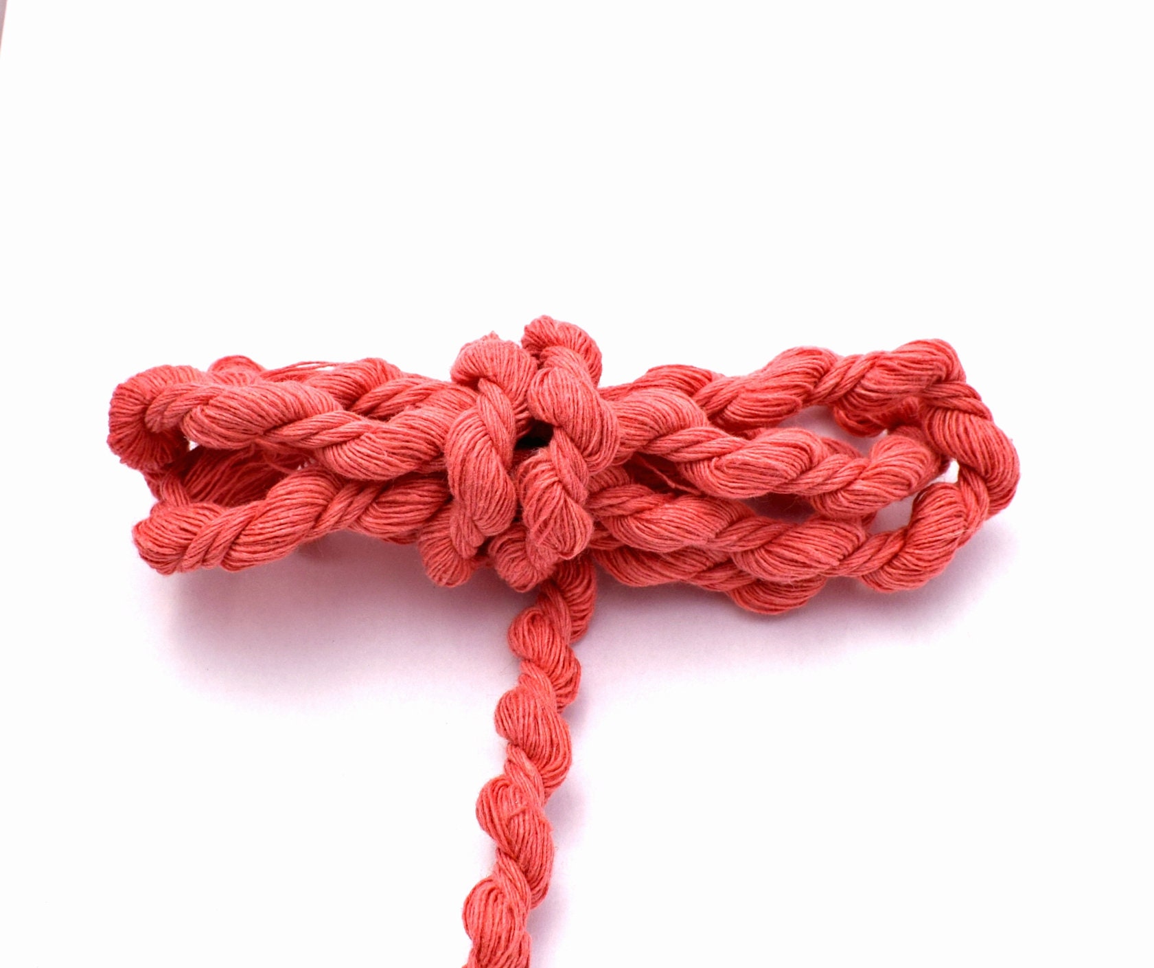 Cordón rosa coral 8mm cuerda de cordón trenzado rosa coral | Etsy