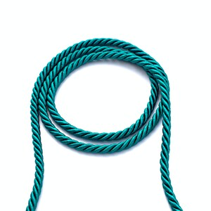 5mm Teal Silk Cord Teal Twisted Cord 5mm Colored Rope Teal - Etsy