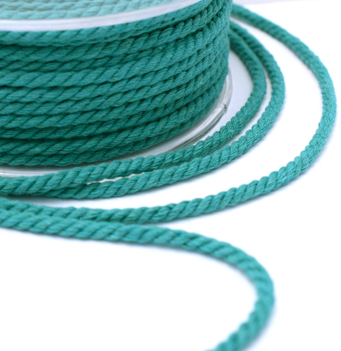 4mm Cotton Rope Twisted 4m Teal Twisted Cotton Cord Twisted - Etsy