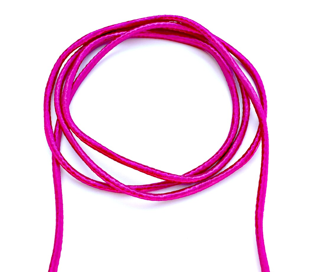 Hot Pink Round Cord, Pink Satin Cord, 3.5mm Hot Pink Rope, 1 Meter - Etsy