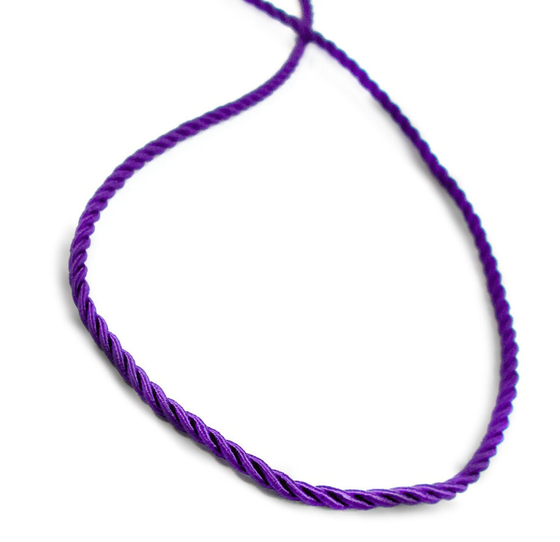 Twisted silk cord 3mm purple satin cord 3 meters | Etsy